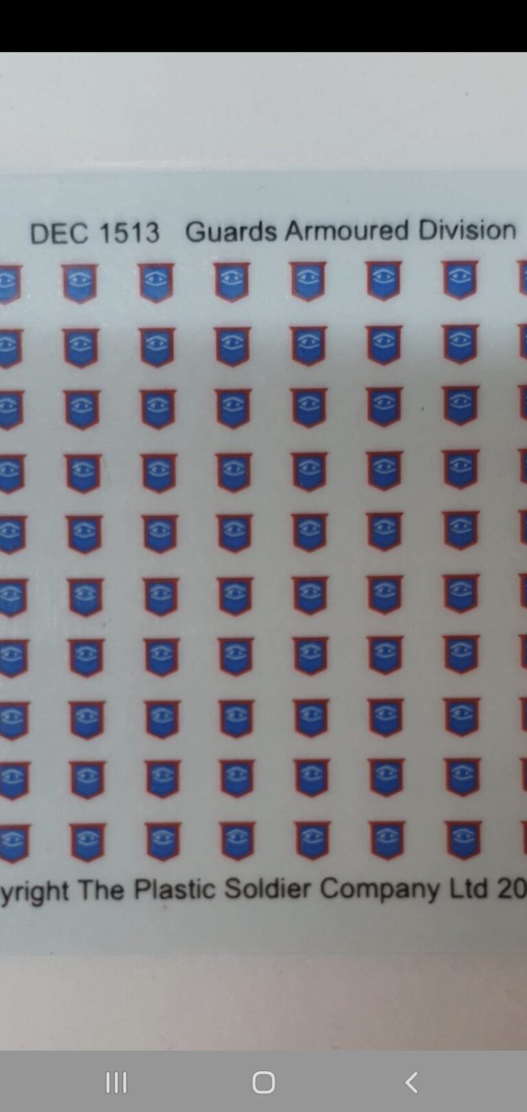 15mm Decal Set Guards Armoured Division – The Plastic Soldier Company